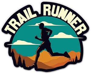 Amazon.com - Trail Runner Sticker - 3" Laptop Sticker - Waterproof ...