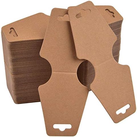 100 Pieces Necklace Display Cards Blank Necklace Card Holder Kraft