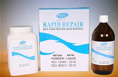 Buy PYRAX laboratory Pack Dental Rapid Repair Denture Powder, Cold Cure ...