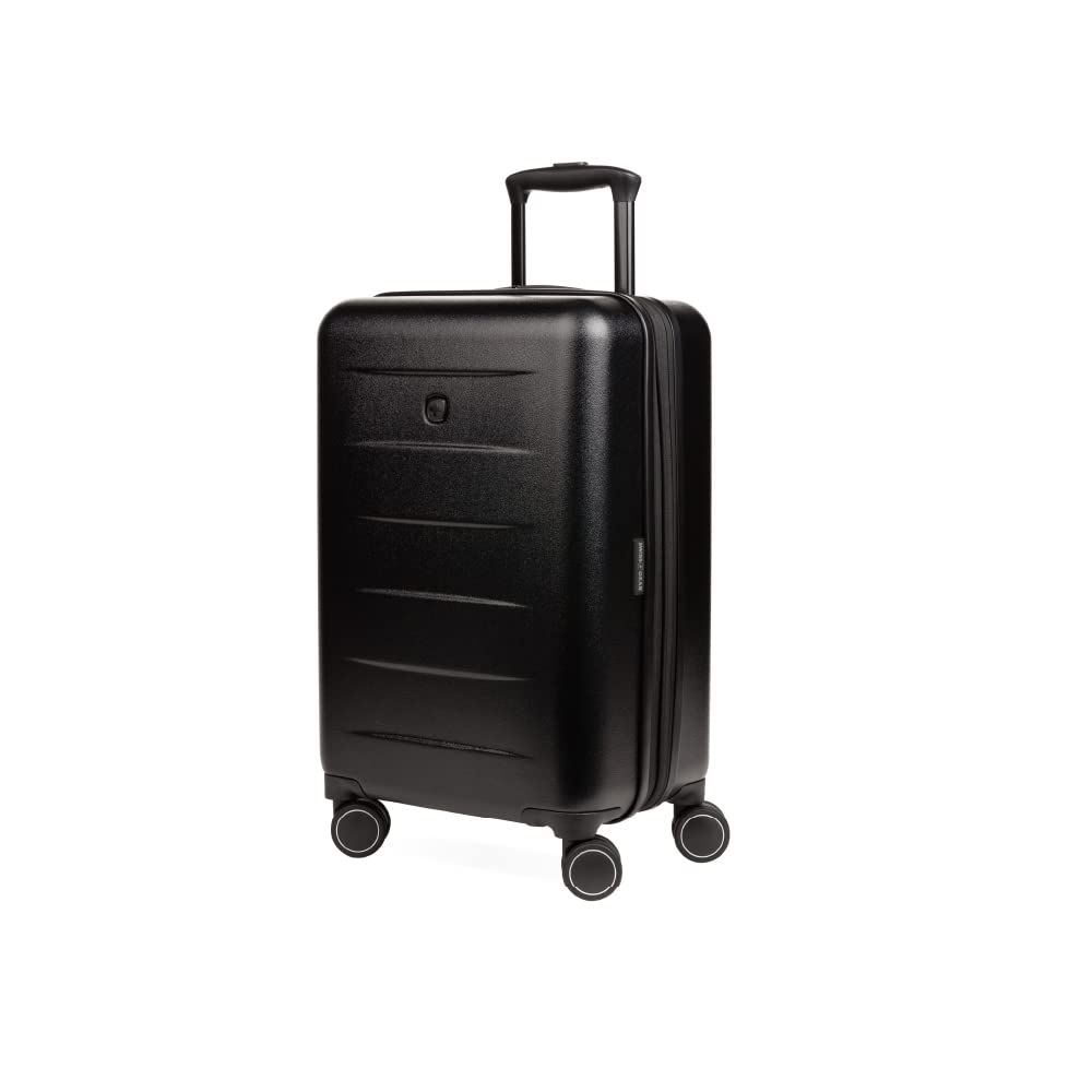 SwissGear 8020 Hardside Expandable Luggage with Spinner Wheels, Black ...