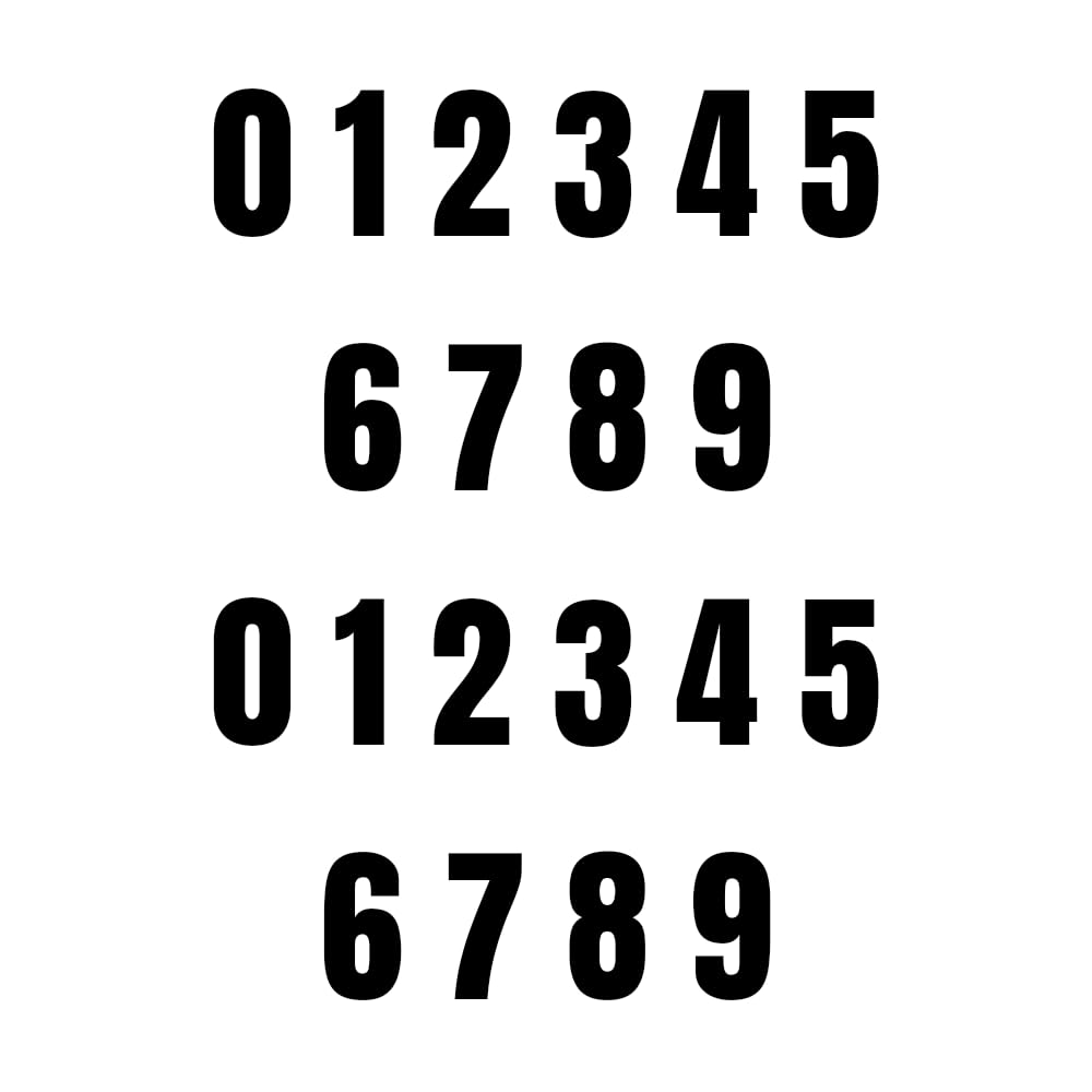 Amazon.com: Vinyl Numbers Stickers – 2 Sets of Premium Vinyl Decal Die ...