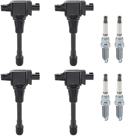 Amazon.com: AUTOKAY Iridium Spark Plugs and Ignition Coil Set of 4 for ...