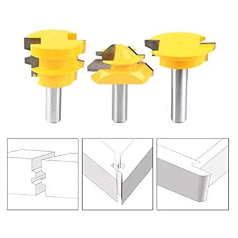 Nxtop 1/2'' Shank Rail Blade Cutter Panel Cabinet Router Bits Set ...