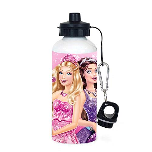 Hot Print Barbie Aluminium Sipper Water Bottle (T1, White, 750ml ...
