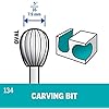Dremel 134 Rotary Tool Accessory Carving Bit- Perfect for Wood, Plastic ...