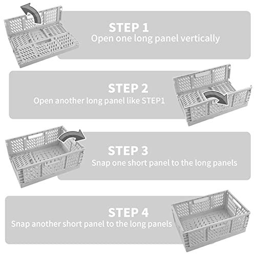 Spesh 2 Pcs Collapsible Storage Boxes Large Storage Crates Stackable ...