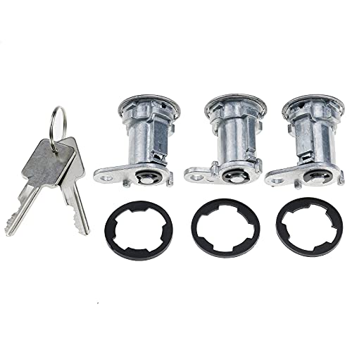 Snapklik.com : DVPARTS Set Of 3 Door Cylinder Lock Kit Door Lock Cylinders
