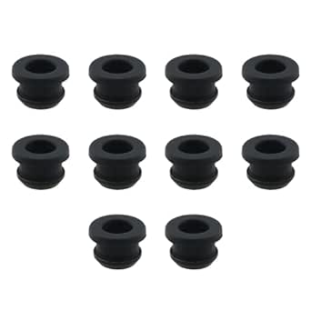 HJGarden 10PCS Black 8mm Rubber Grommets Wiring Gasket Hole Ruber ...