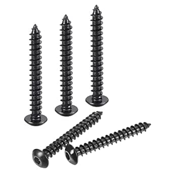 uxcell Hex Socket Self Tapping Screws, M5 x 40mm Carbon Steel Wood Screw 100pcs: Amazon.com ...