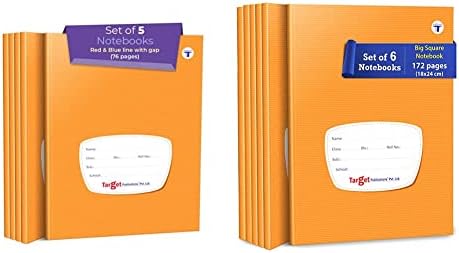 TARGET PUBLICATIONS Red And Blue Line -Small Four Line Books Pack Of 5 ...