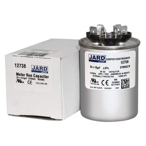 Motor Dual Run Capacitor Round 35 + 10 uf MFD 370 Volt VAC 12738 ...