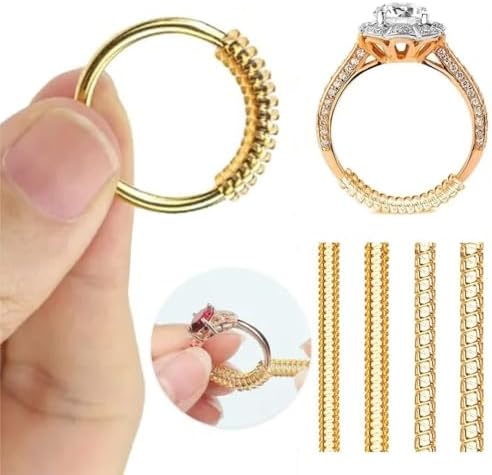 FEORA 4 Pcs Gold Ring Adjuster for Loose Rings Invisible Ring Tightener ...