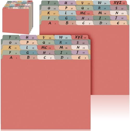 Amazon.com : Noveread 75 Pcs A-Z Alphabet Top Tab File Guides Set ...