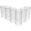Amazon.com | Belwodly Glassware Sets with Gold Rim, Vintage Drinking ...