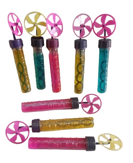 Buy ZOKCY 8 Pcs Small Bubble Fan Toy for Kids/Bubble Stick Toy/Birthday ...