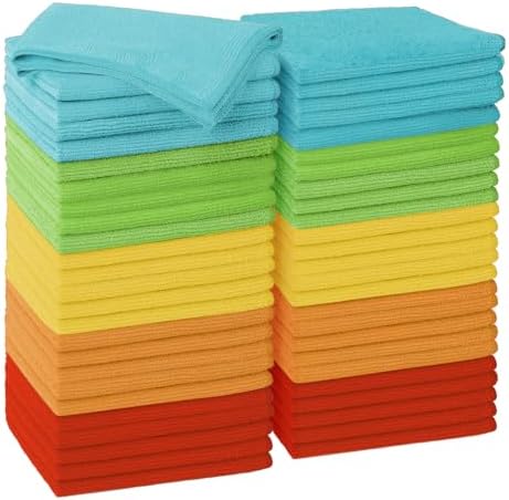 Amazon.com: Puomue Microfiber Cleaning Cloth, 50 Pack Cleaning Rags ...