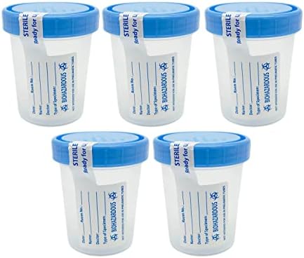 Amazon.com: Sterile Specimen Cups with Lids: 4oz Transparent Urine ...
