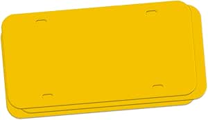Amazon.com: 20 Pack of Yellow License Plate Blanks for Crafts or Small ...