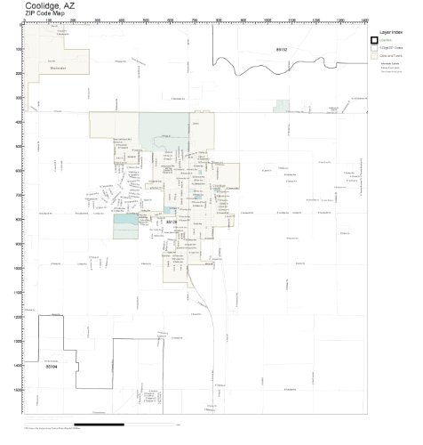 ZIP Code Wall Map of Coolidge, AZ ZIP Code Map Not Laminated: Amazon ...