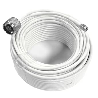 Amazon.com: aclogue Cell Signal Coaxial Cable 65.6ft Coax Cable Mini 3D-FB 50 ohm with N-Male to ...