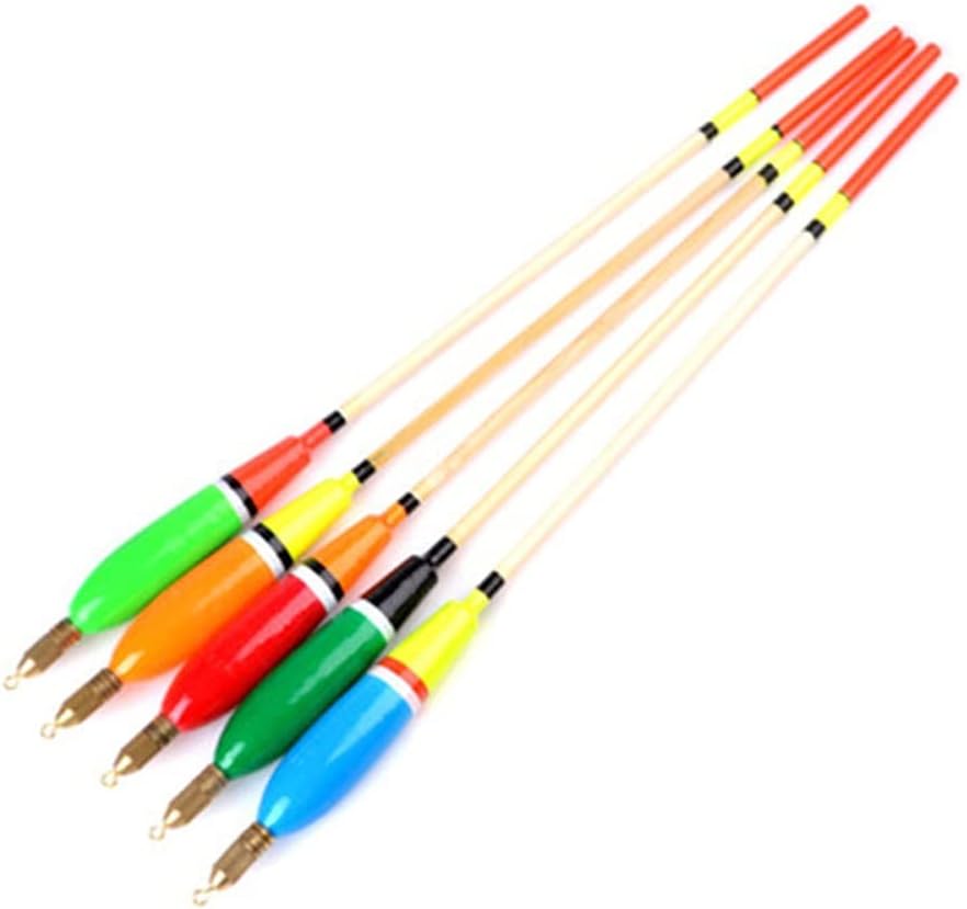 Amazon.com: AOKLEY Fishing Floats 5 Pc Fishing Float Lead Balsa Wooden ...