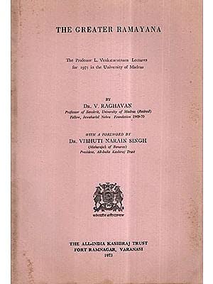 Amazon.com: The Greater Ramayana Sanskrit And English V. Raghavan: V ...