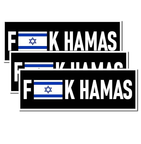 Amazon.com: Set of 3 F Hamas Israel Support Sticker Decal : Electronics