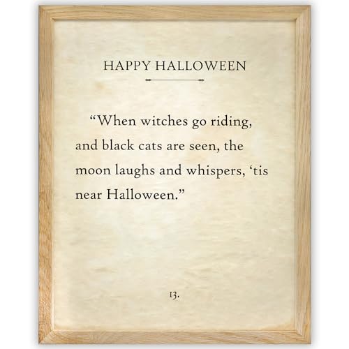 Amazon.com: Happy Halloween - When Witches Go Riding - 11x14 Framed ...
