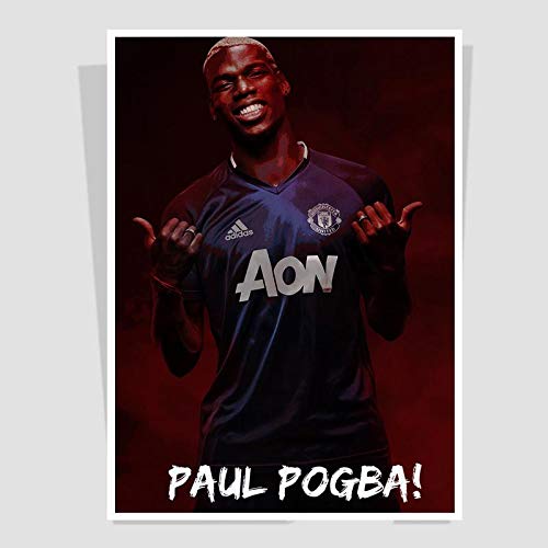 Furnish Marts pogba Wall Poster (12x18 Inch, 300 GSM Paper, Multicolour ...