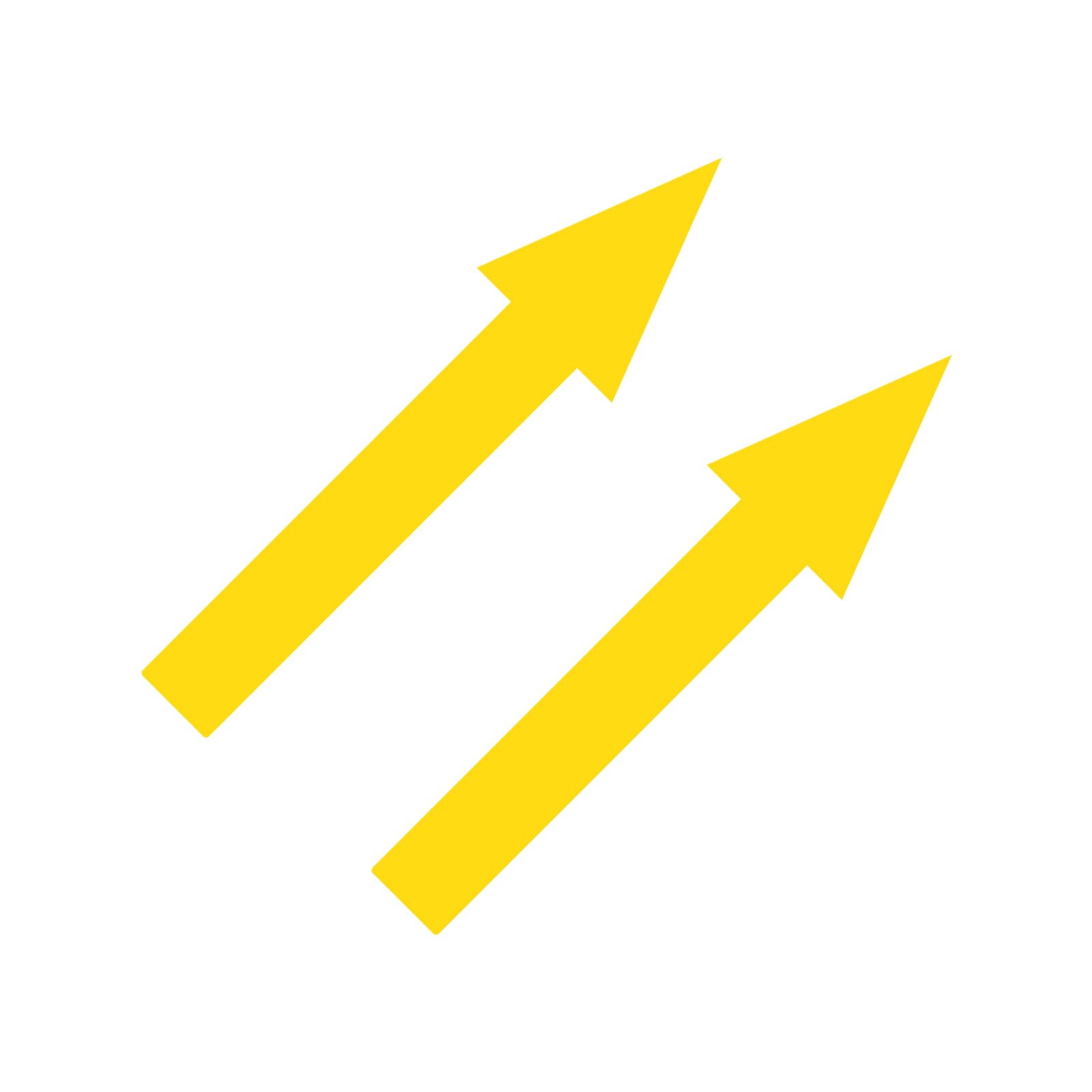 Snapklik.com : 8 X 2 Inch Yellow Arrow Sign Stickers, 12 Pack ...