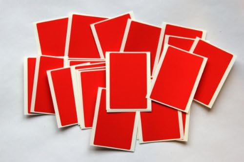 200 Red Stickers - Sticky Coloured Self Adhesive Labels for Colour ...