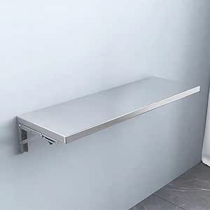 Wall Mounted Folding Computer Desk, Stainless Steel Floating Table for ...