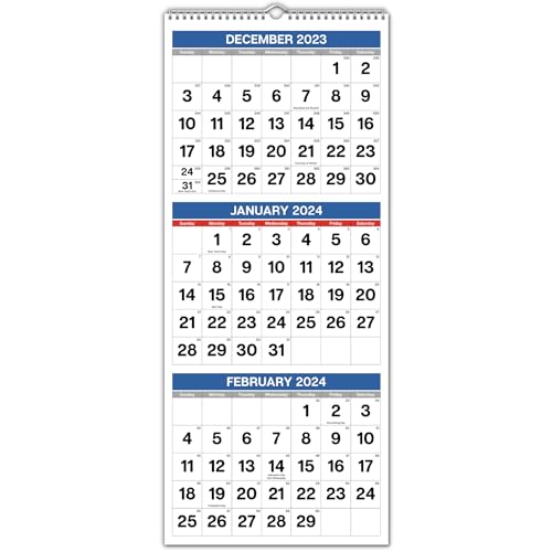 Dunwell Three Month View Calendar 2024, Use to December 2024, 3 Month ...