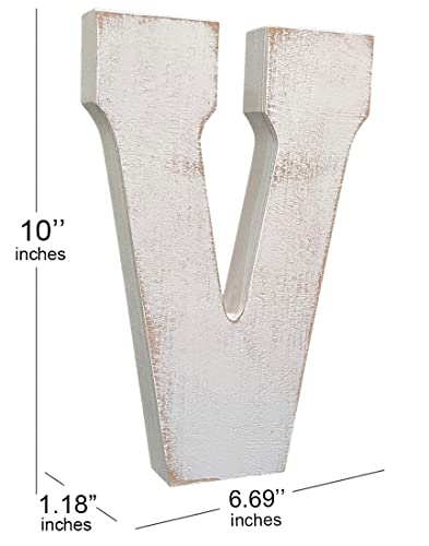 Snapklik.com : ABELOTS Large Wood Letter Distressed White Wash Alphabet ...