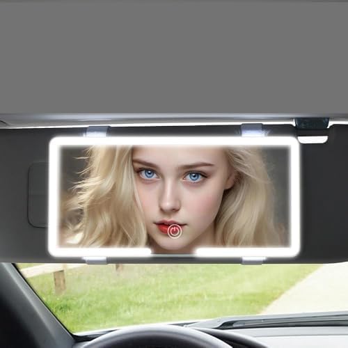 Amazon.com: Car Sun Visor Vanity Mirror, Adjustable LED Lighting, Touch ...