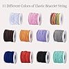Amazon.com: 1mm Elastic Cord for Bracelets Necklaces, Cakasi 110 Yards ...