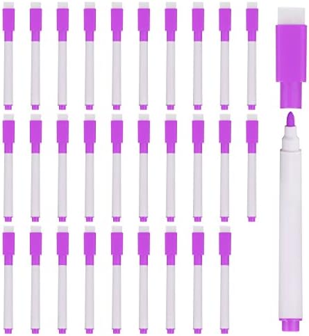 PATIKIL Dry Erase Marker Pens, 30 Pack Purple Ink Fine Point Low Odor ...
