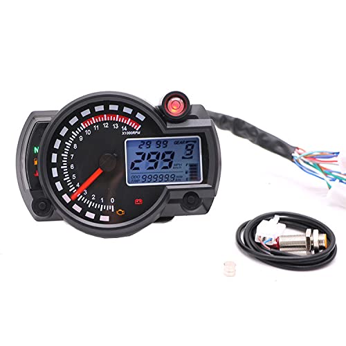 Motorcycle Digital Speedo Tachometer Odometer KPH & MPH Streetfighter ...