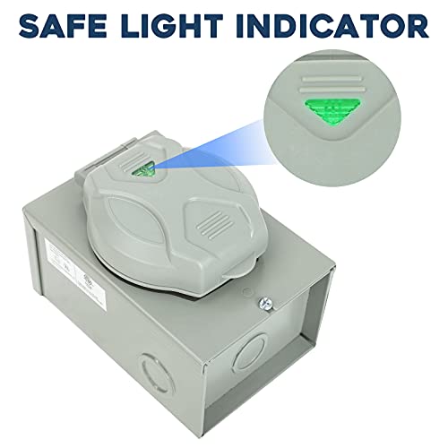 Snapklik.com : 50 Amp Generator Power Inlet Box, NEMA SS2-50P/CS6375 ...