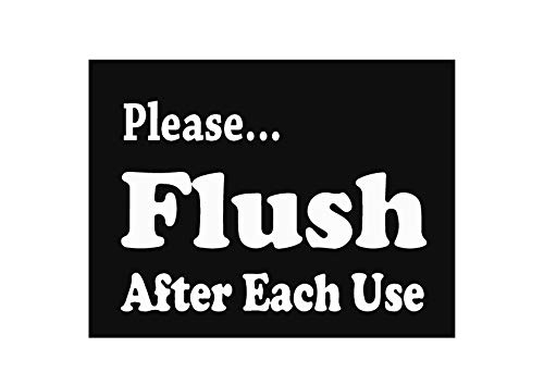 SIGN EVER™ Please Flush After Each Use Sign Sticker Bathroom Toilet ...