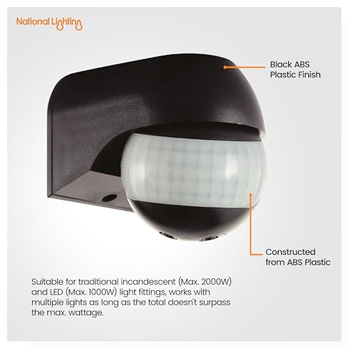 PIR Sensor Motion Activated 180 Degree Presence Detector Outdoor ...