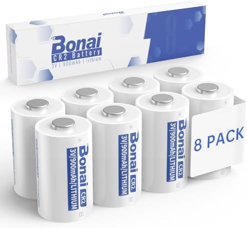 BONAI CR2 3V Lithium Batteries 8 Pack, 900mAh High-Capacity for Cameras ...