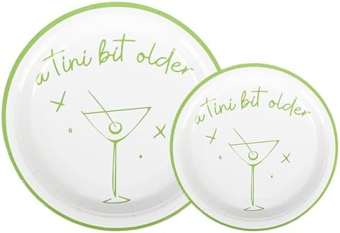 Amazon.com: Elyxio 48Pcs A Tini Bit Older Party Plates Martini Bar ...