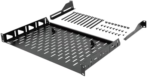Tecmojo 1U Adjustable Vented Server Rack Mount Shelf - 13.8" (350mm ...