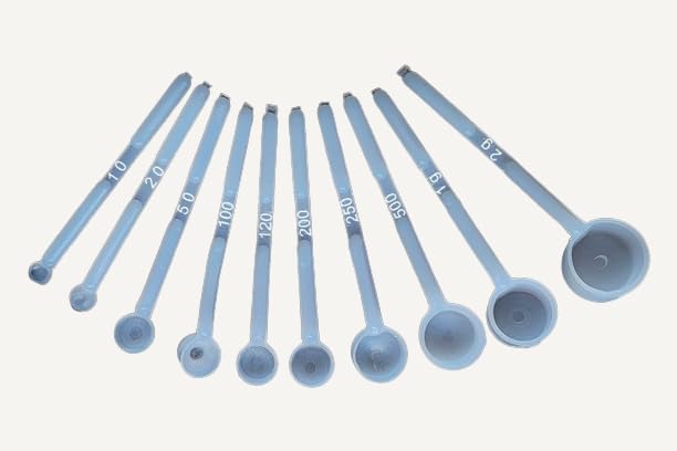 Measuring Spoons - 10 Size Spoons in a Pack - Measurements are 10mg ...