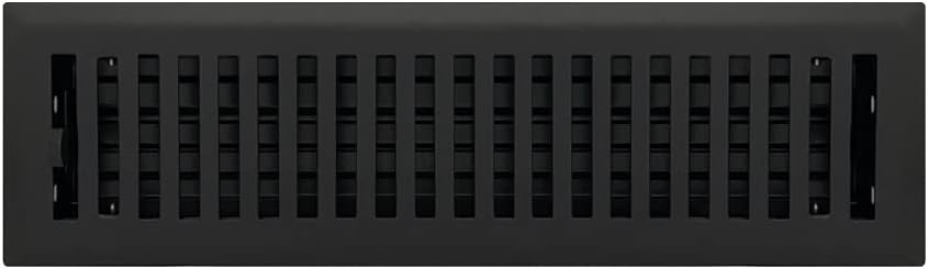 Black Powder Coated Steel Contemporary Register for Floor/Wall Use - 2 ...