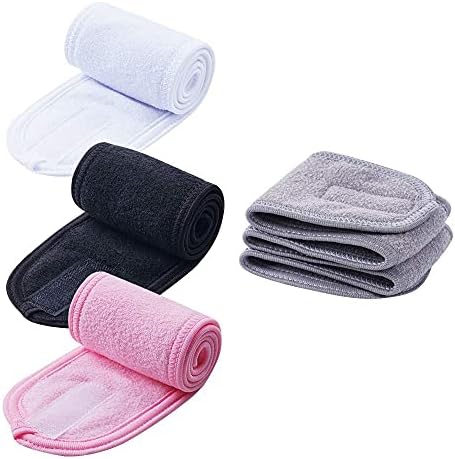 Amazon.com : Spa Facial Headband – 3 Pcs Adjustable Makeup Head Wrap ...