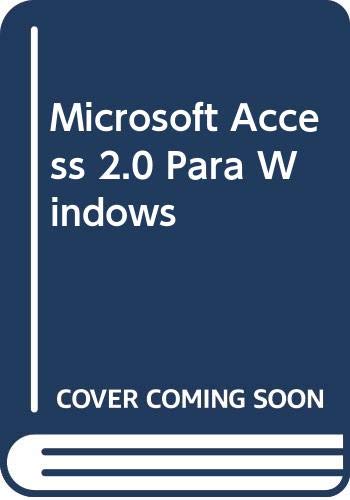 Buy Microsoft Access 2.0 Para Windows Book Online at Low Prices in ...
