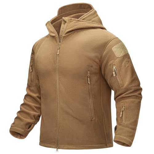 TACVASEN Bearskin Tactical Hoodies for Men Full Zip Jackets Spring Fall ...