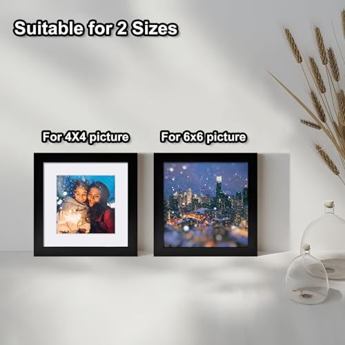 Snapklik.com : Egofine 6x6 Picture Frames Set Of 4, Made Of Solid Wood ...